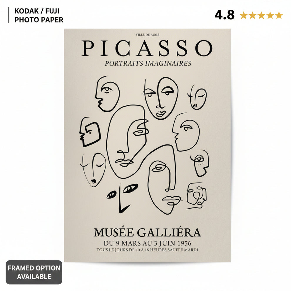 Picasso Abstract Faces Poster & Framed Print – Nukkad Studios